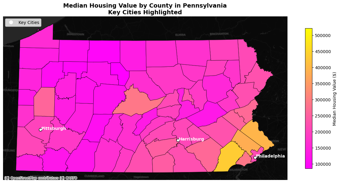 Exploratory Spatial Data Analysis – Addressing Disparities Across Pennsylvania Counties